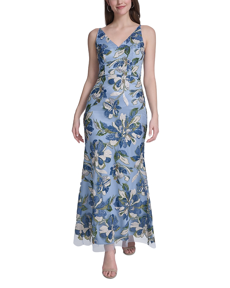 ELIZA J ELIZA J V-Neck Mermaid Gown